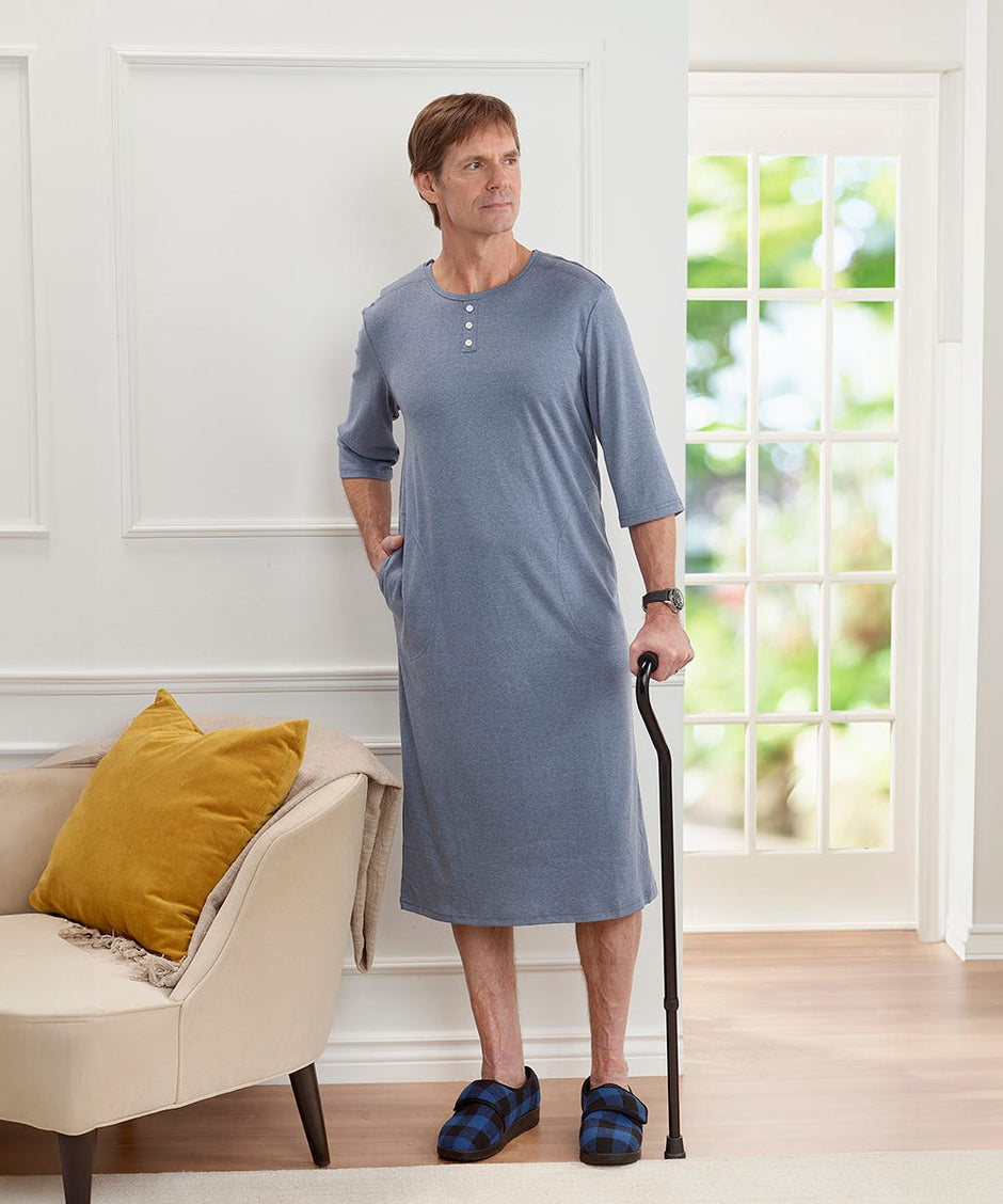Men's Nightgowns - Night Shirts for Men – Silverts